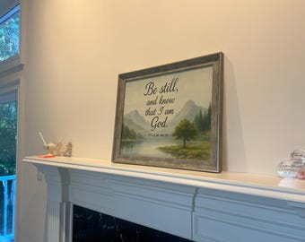 Be Still and Know Bible Verse Print: Christian Storm Art - Etsy