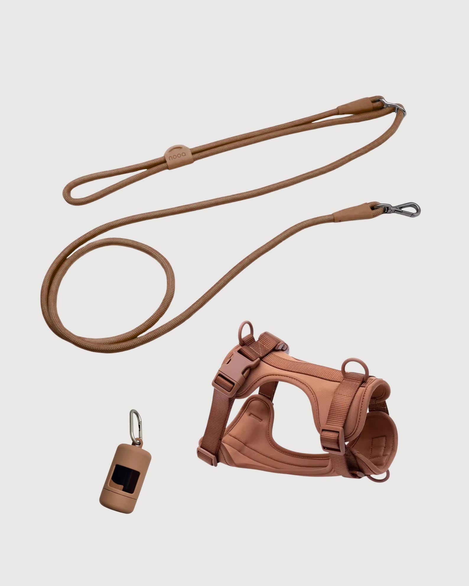 Hand Free Leash and Softnest Dog Harness Set – Toffee Brown (no Pull ...