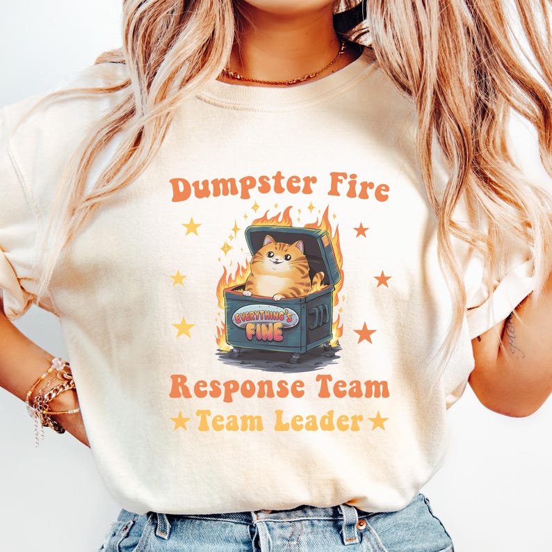 Dumpster Fire Response Team Leader Png, Sublimation Design, Funny ...