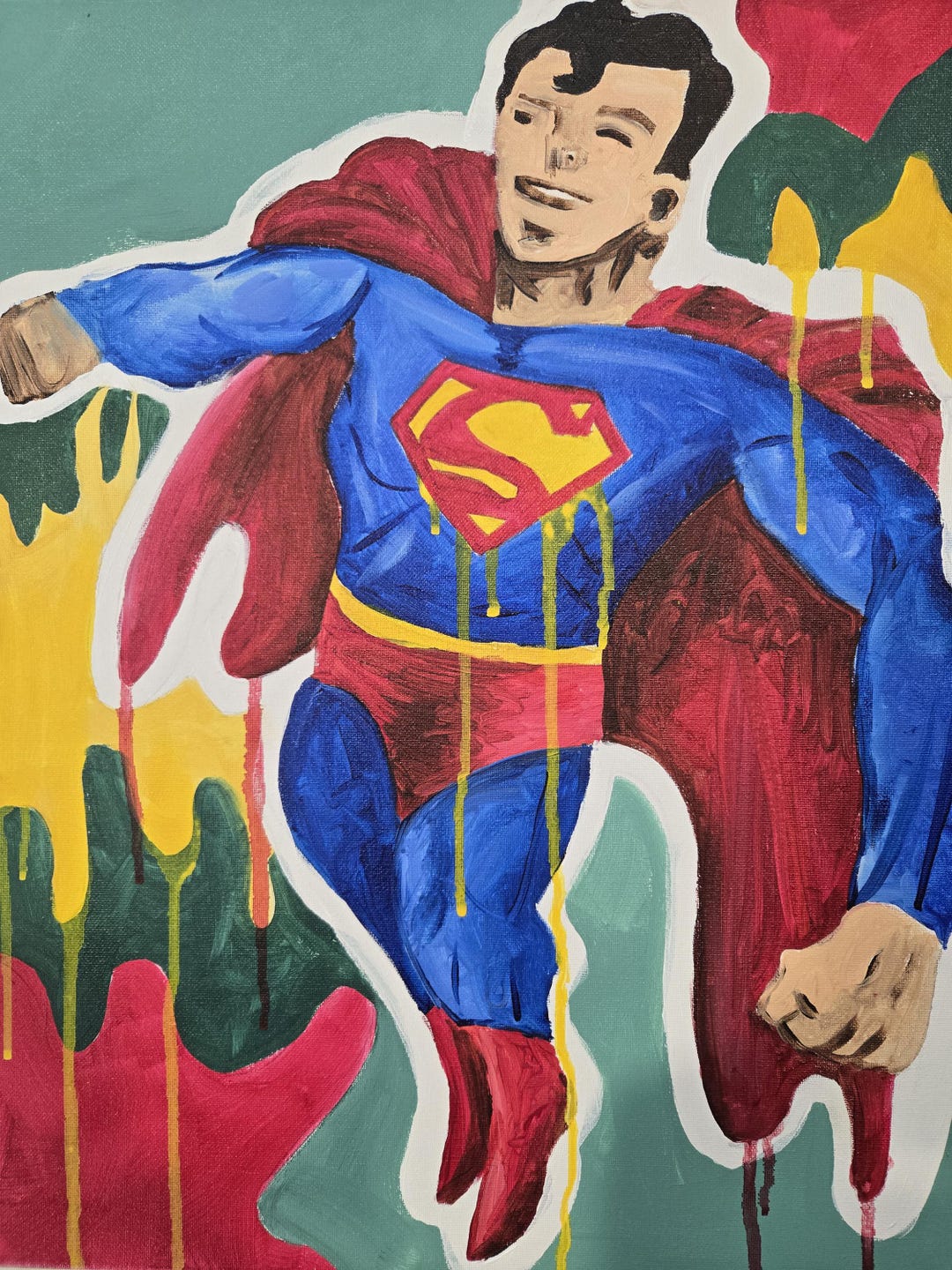 Superman Acrylic Painting - Etsy Australia