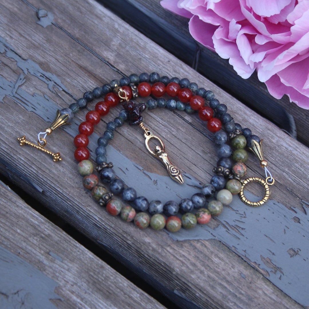 Pregnancy Tracking Necklace Pick Your Charm Sunlit Meadow Red Carnelian ...