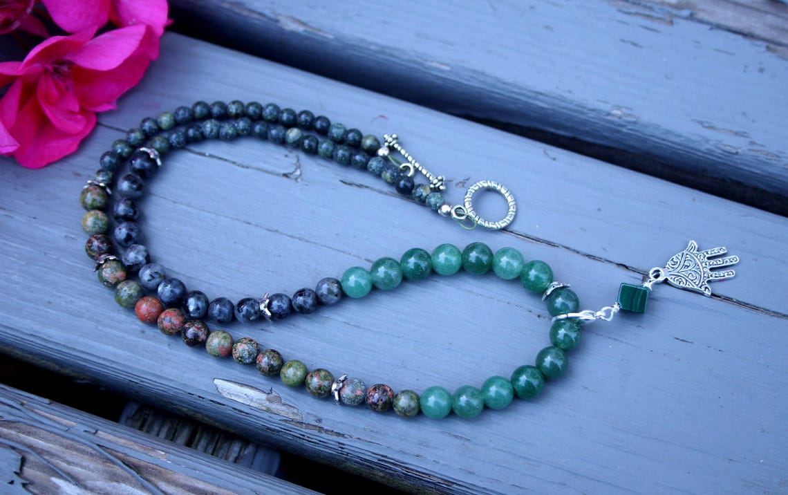 Pregnancy Tracking Necklace Pick Your Charm Green Forest Aventurine ...