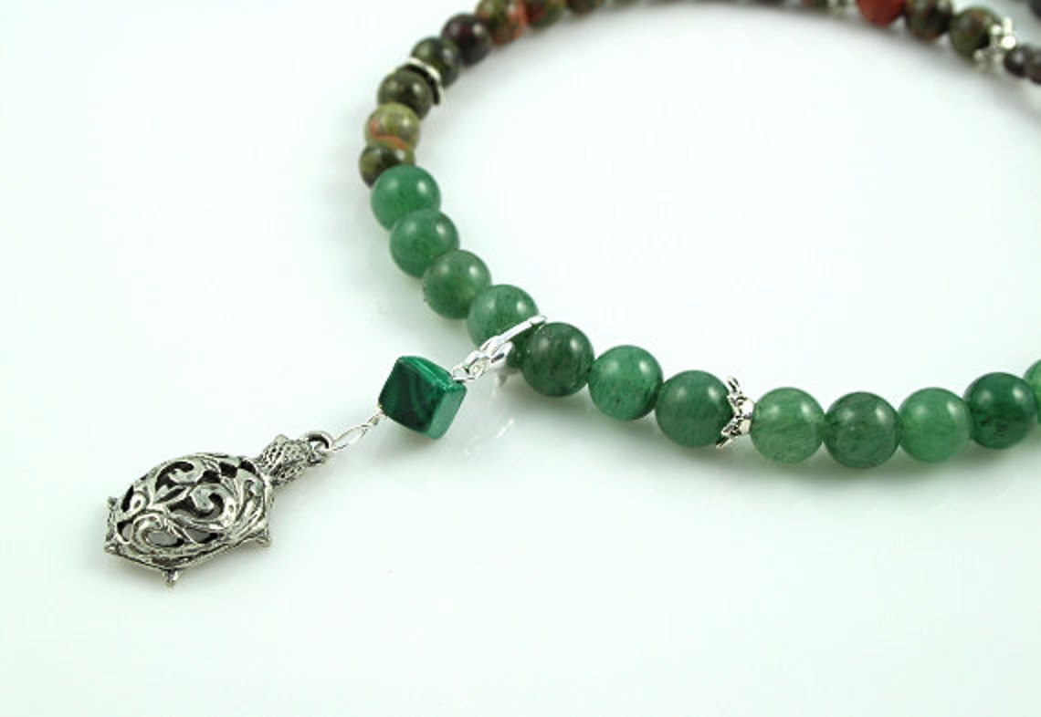 Pregnancy Tracking Necklace Pick Your Charm Green Forest Aventurine ...