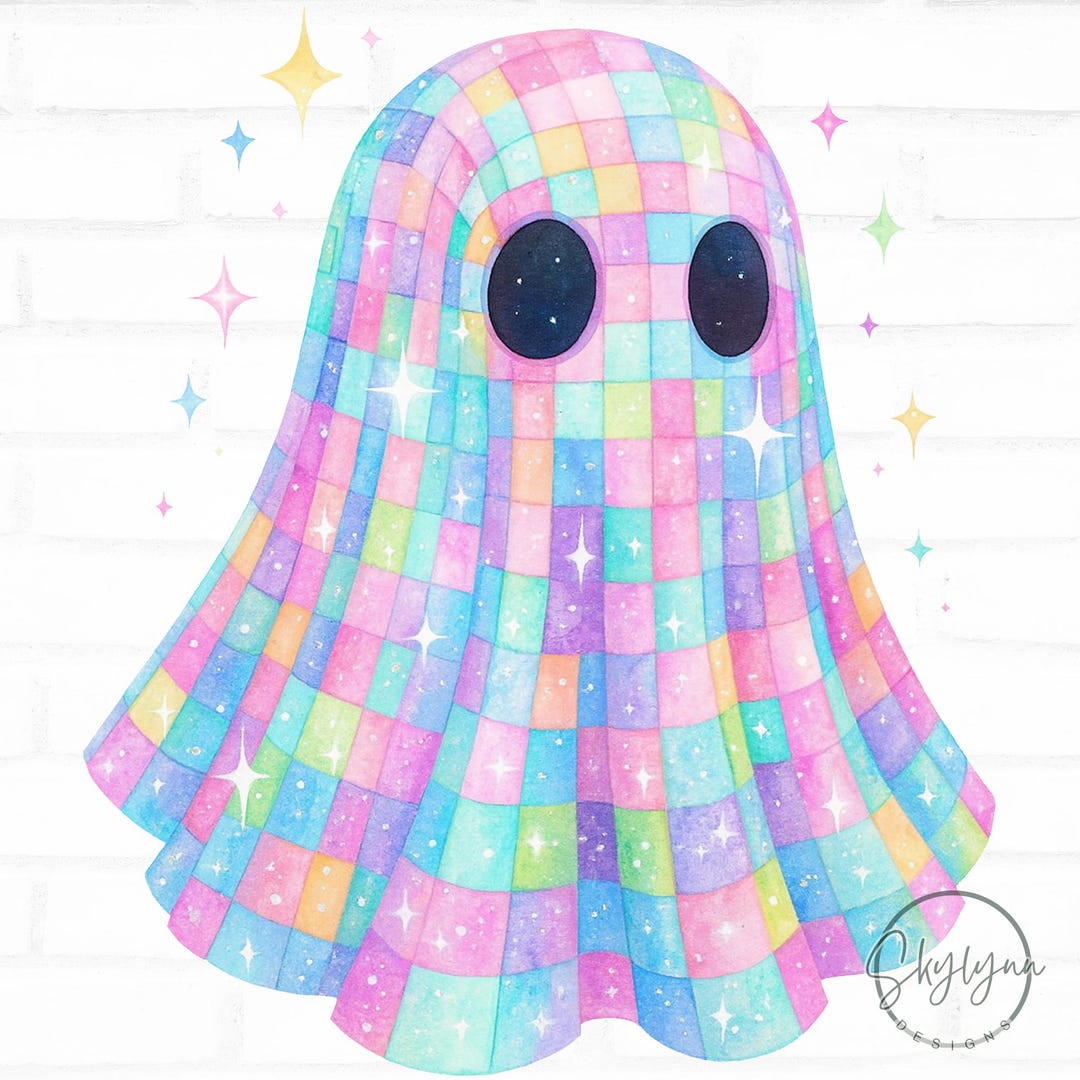 Disco Ghost PNG: Halloween Digital Download - Etsy