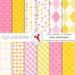 Pink Lemonade Digital Paper Pack assorted paper set polka | Etsy