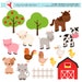 Farm Animals Clipart Set farm barn farmyard animals | Etsy