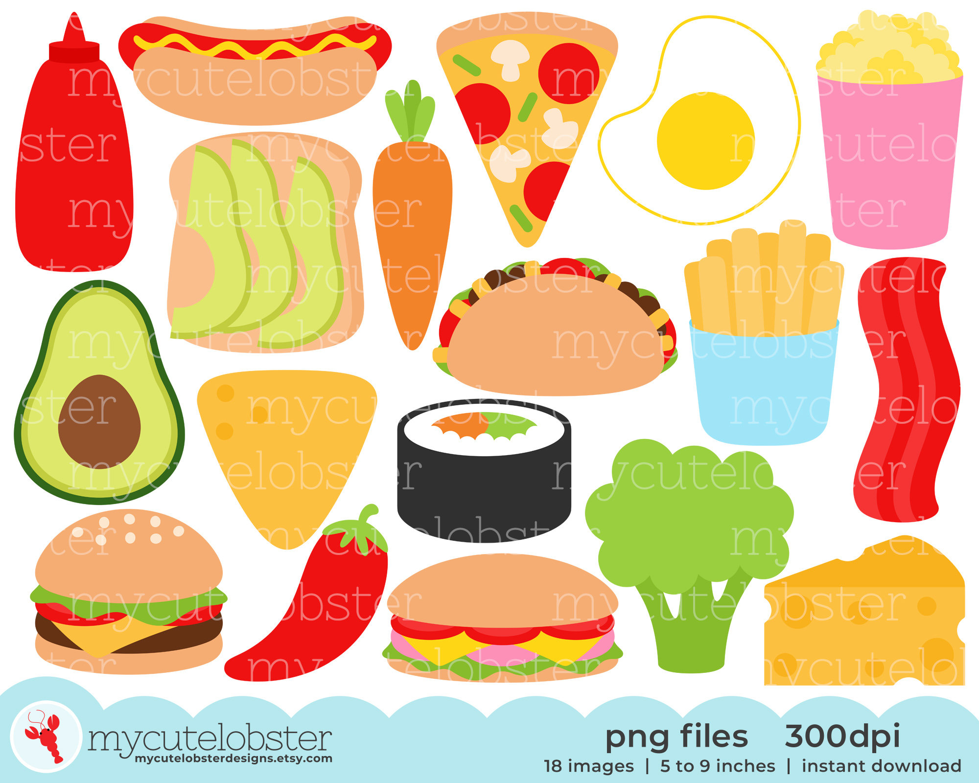 Healthy Fast Food Clipart