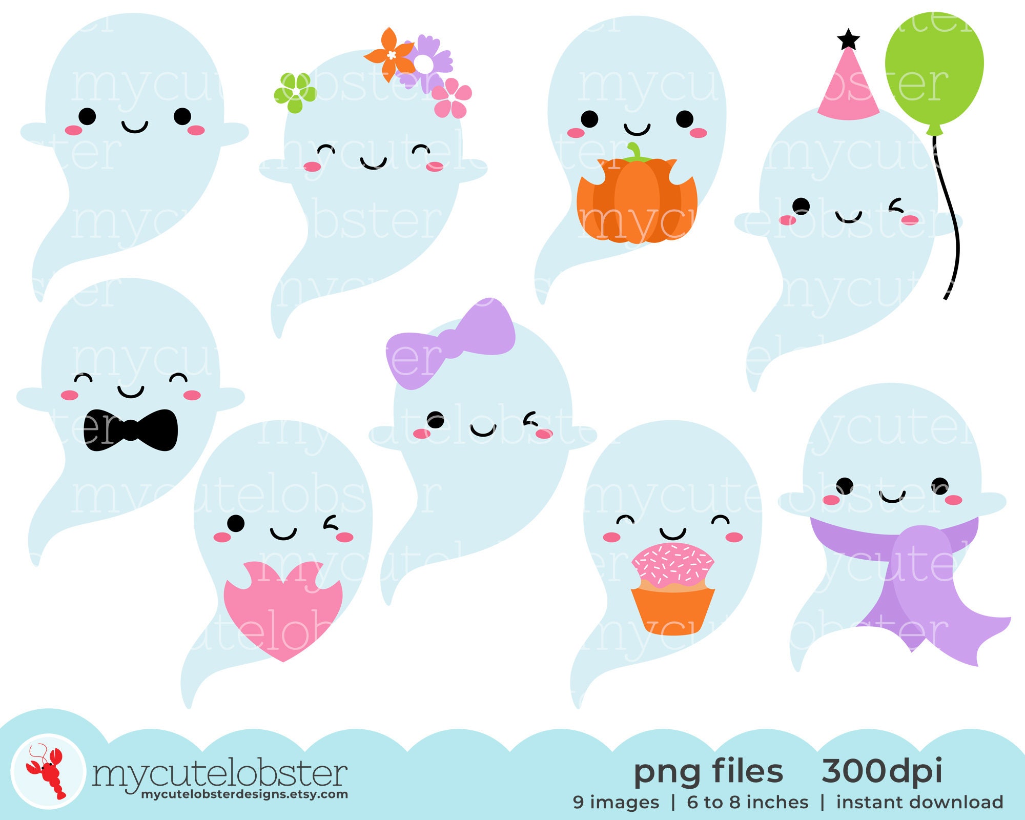 Cute Happy Ghost Cartoon