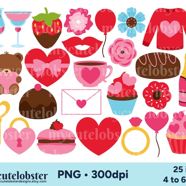 Valentine Clip Art - Etsy