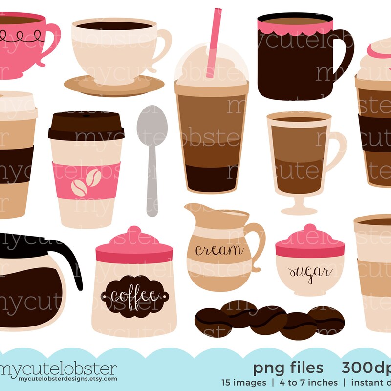 Coffee Clip Art - Etsy