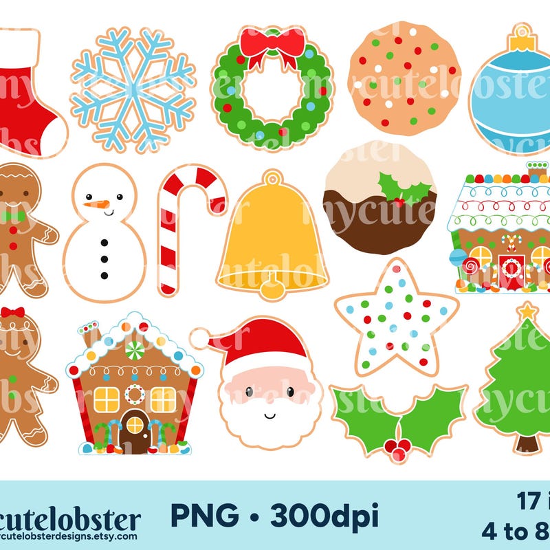 Cookies Clipart Set - Etsy
