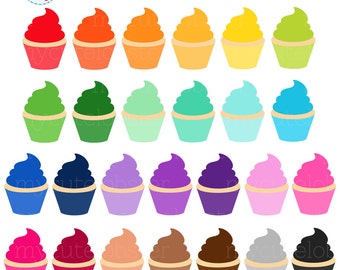 Colorful Cupcakes Clipart