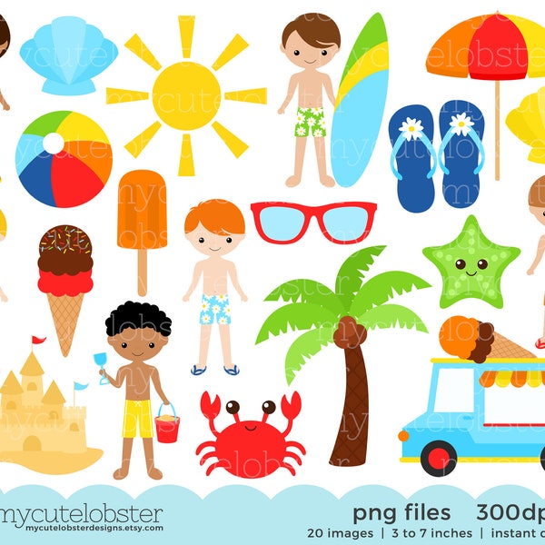 Beach Clipart - Etsy