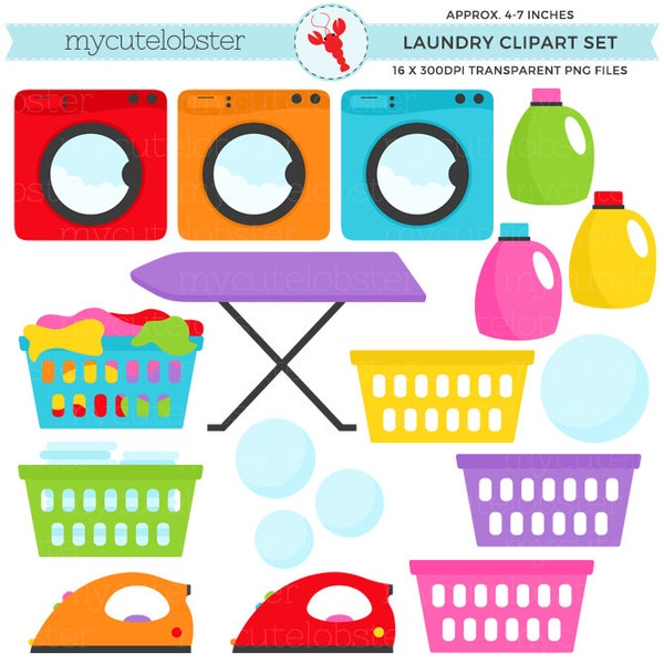 Laundry Clipart - Etsy