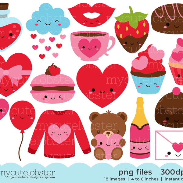 Valentine Clip Art - Etsy