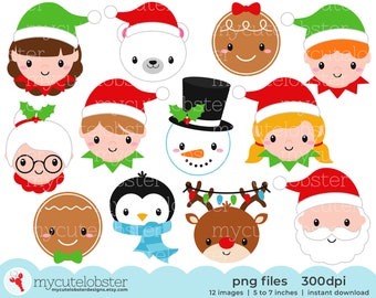 Santa Claus Clipart Christmas Clipart Watercolor Christmas - Etsy