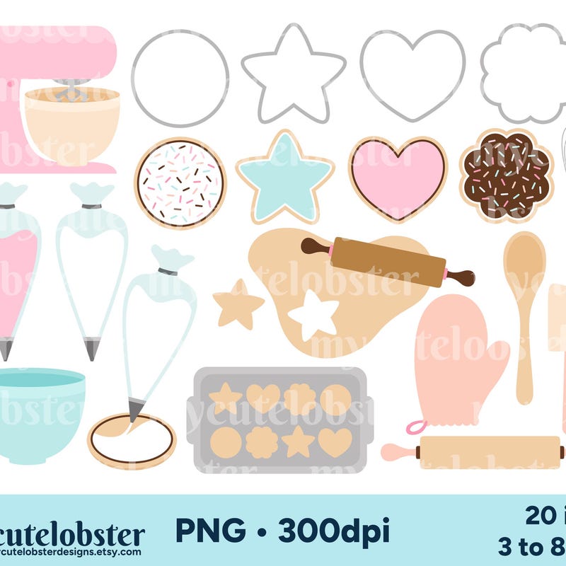 Sugar Cookie Clipart - Etsy