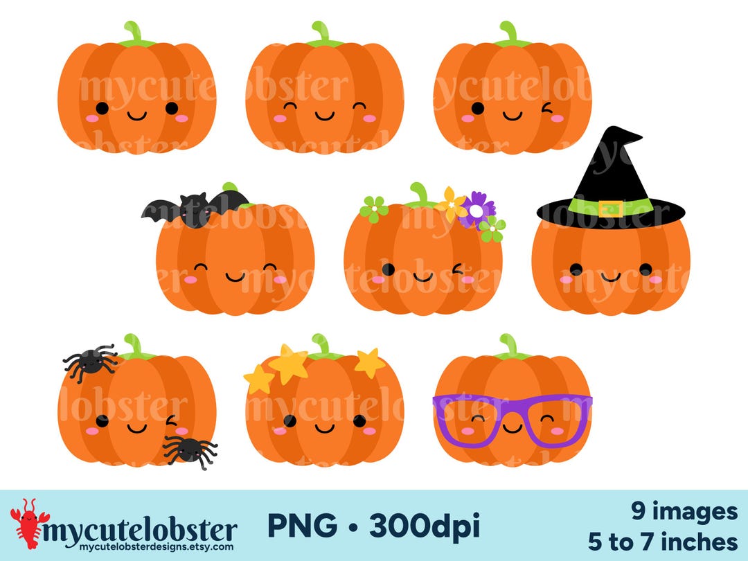 Cute Halloween Pumpkins Clipart - Pumpkin Clip Art, Halloween Clip Art ...