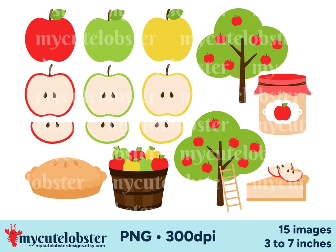 Apples Clipart, Apple Picking Clipart, Apples PNG, Fall Apples Clipart ...