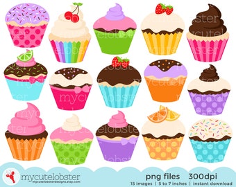 Clip Art Cupcakes | Etsy