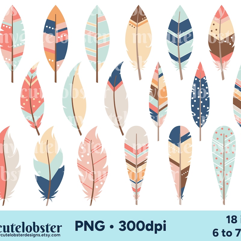Feather Clipart - Etsy