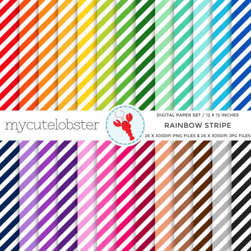 Stripe Digital Paper - Etsy