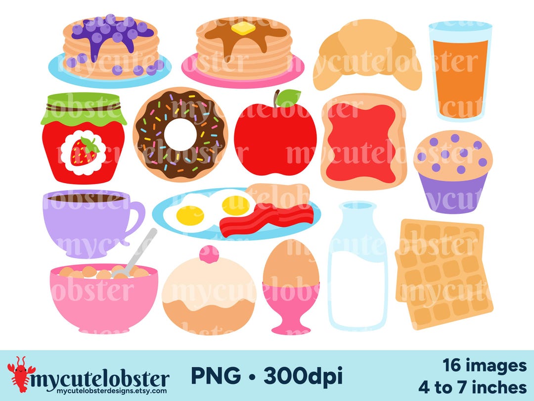 Breakfast Food Clipart, Breakfast Clipart, Food Clipart, Breakfast PNG ...