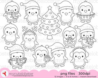 Christmas Png Stamps - Etsy