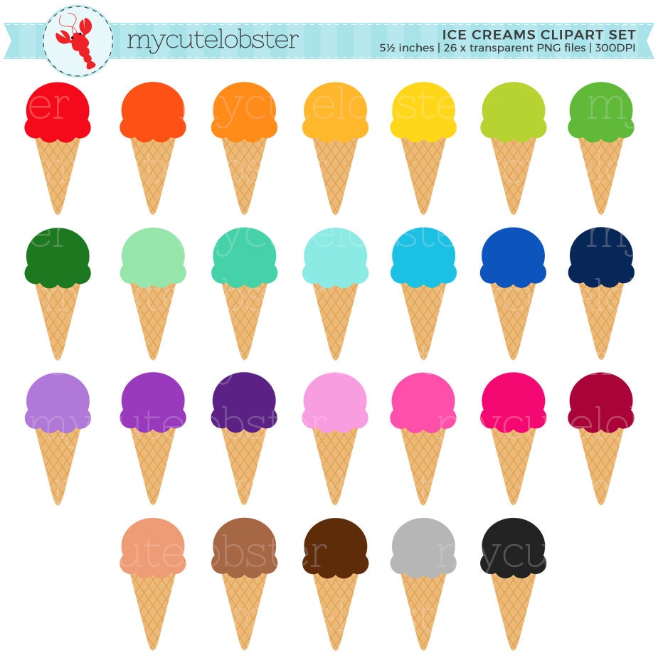 Ice Cream Cones Clip Art
