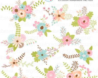 Flower Clip Art Set | Etsy