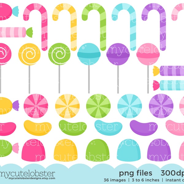 Candy Clipart - Etsy