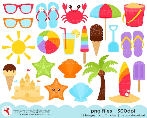 Summertime Clipart Set