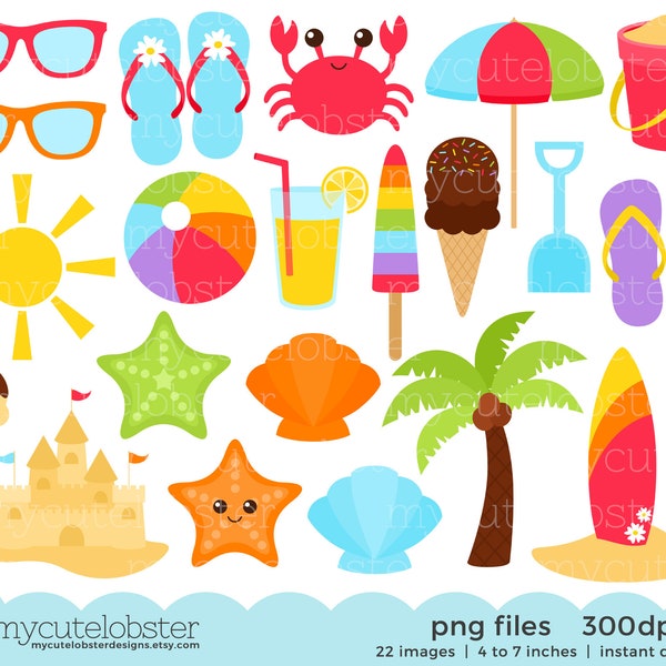 Clip Art Summer - Etsy