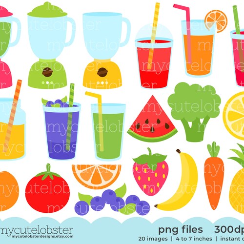 Cute Vegetables Clipart Clip Art Set of Carrot Peas - Etsy