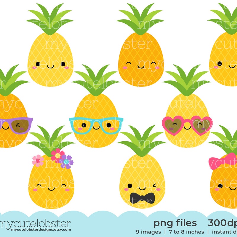Pineapple Clip Art - Etsy
