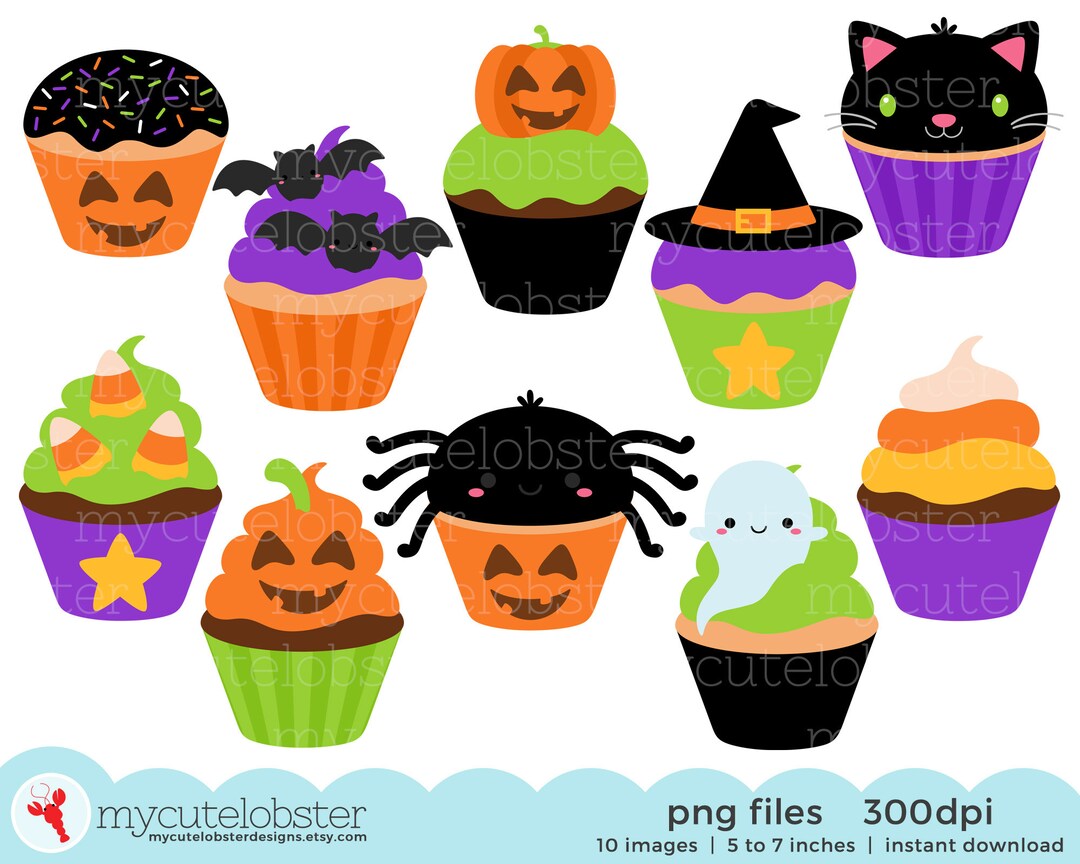 Halloween Cupcakes Clipart Cute Cupcakes, Fun Cupcakes, Pumpkin ...