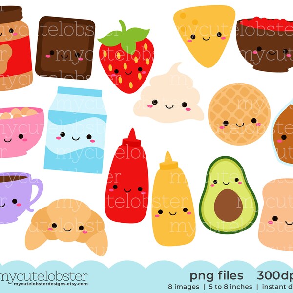 Food Friends Clipart - Etsy