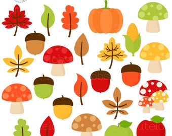 Fall Leaves Clipart | Etsy