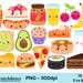 Cute Fruit Clipart Clip Art Set of Orange, Apple, Banana, Fruit, Happy ...