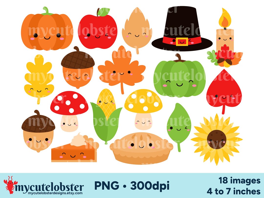 Thanksgiving Clipart - Happy Harvest Clip Art, Fall Graphics, PNG ...