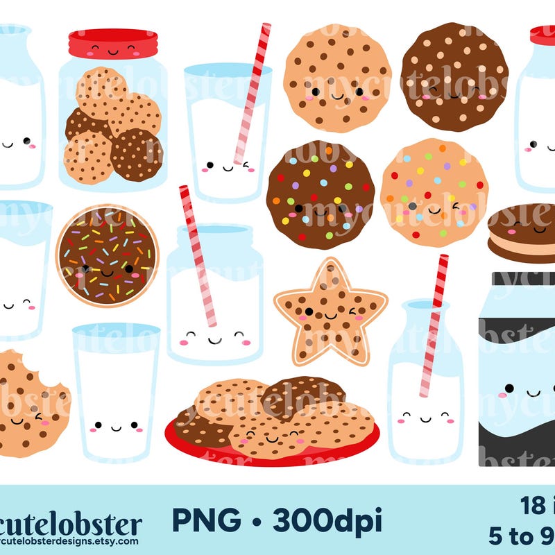 Cookies Clipart - Etsy