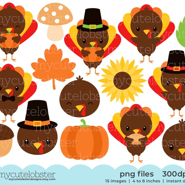 Cute Turkey Svg - Etsy