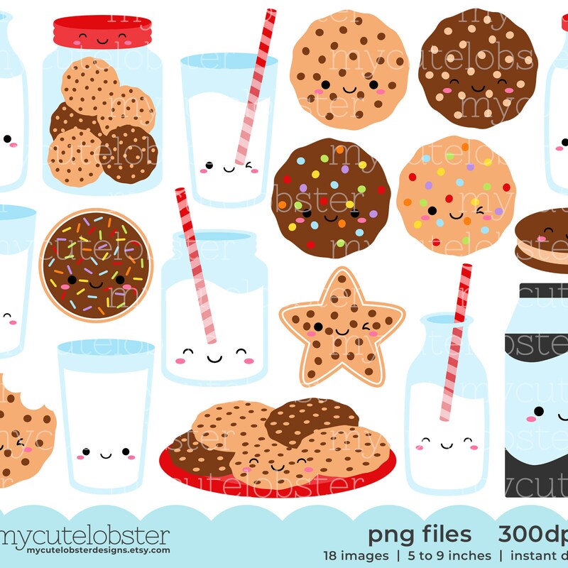Cookies Clipart - Etsy