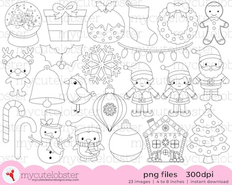 Christmas Digi Stamp - Etsy