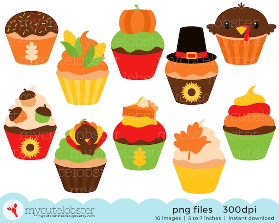 Autumn Cupcake Clipart
