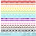 Rainbow Borders Clipart Set - Assorted Borders, Scallop, Ric Rac ...