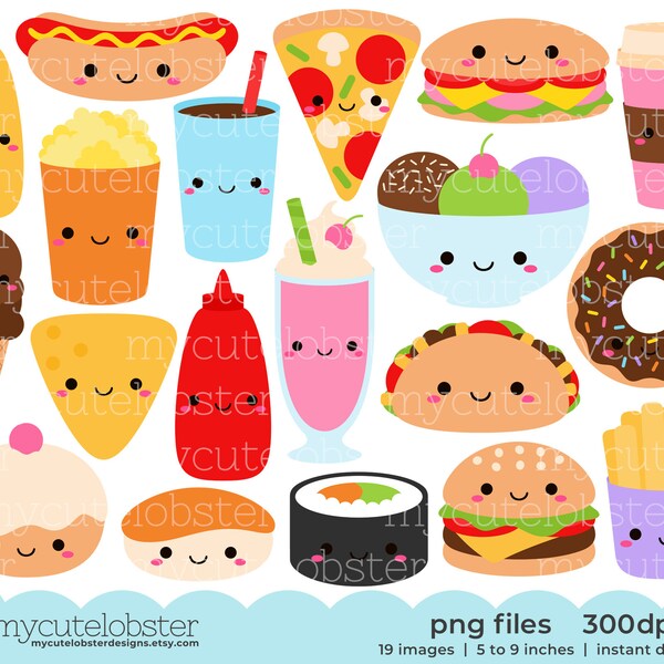 Fast Food Clip Art - Etsy