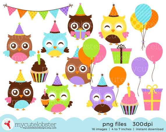 Happy Birthday Owl Clipart