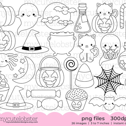 School Owls Digital Stamps Line Art Cute Owls Outlines - Etsy