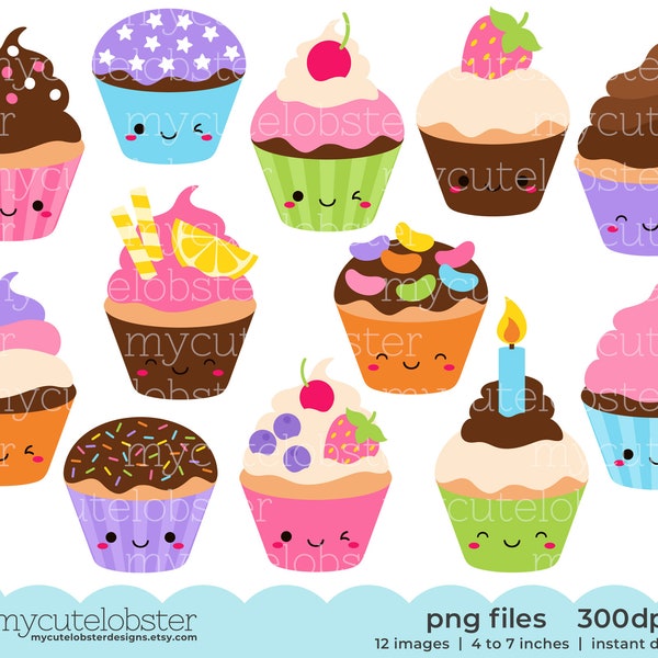 Cupcake Clip Art - Etsy